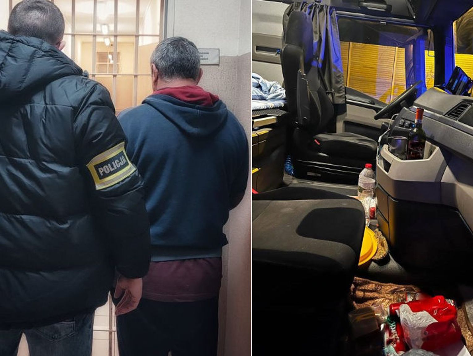 Tir jechał całą szerokością drogi, kierowca obiecał policjantom, że ... Tir jechał całą szerokością drogi, kierowca obiecał policjantom, że ...