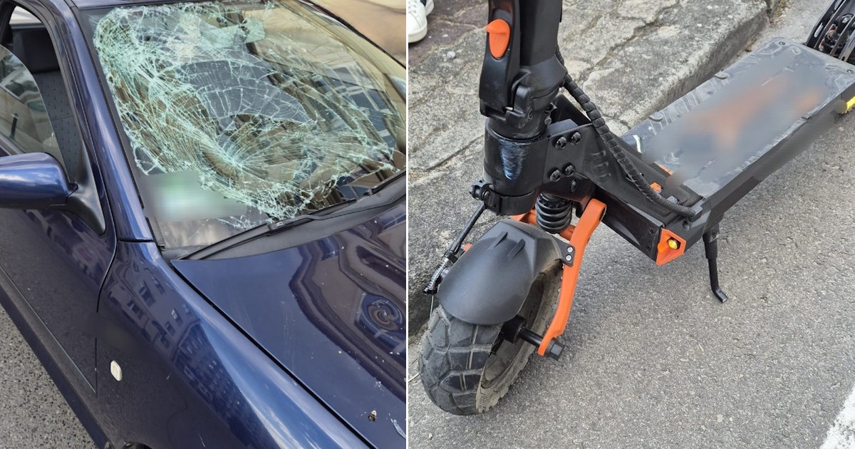 14-latek na hulajnodze elektrycznej zderzył się z osobówką. Chłopak jechał po alkoholu